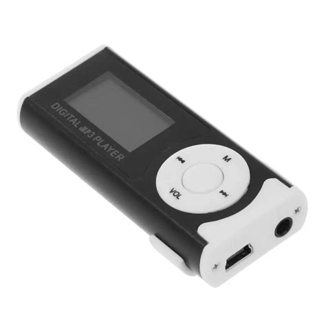 Mini USB Clip LCD MP3 Music Player With LED Light Support 16GB Mini SD TF Card In MP3 Player
