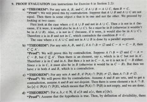 Solved Math Proofs I Only Need A C And E I Need All Three