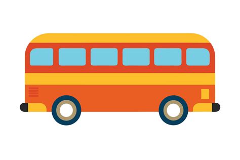 Art Of Bus On White Background Vector Art At Vecteezy