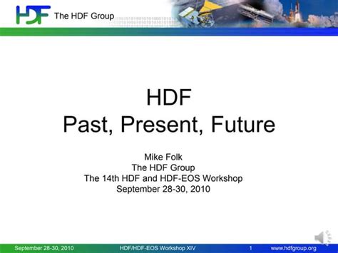 Hdf The Future Pptx