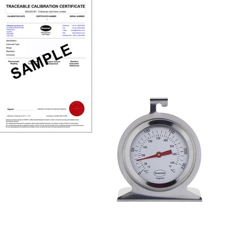 Brannan™ Dial Oven Thermometer With 3 Point Traceable Calibration