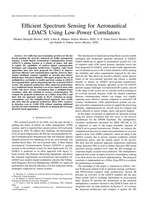 pdf efficient spectrum sensing for aeronautical ldacs using low power