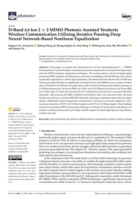pdf d band 4 6 km 2 × 2 mimo photonic assisted terahertz wireless