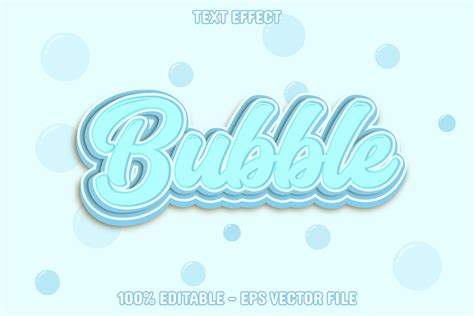 Bubble Editable Text Effect Graphic By Novian Pitulas Creative Fabrica