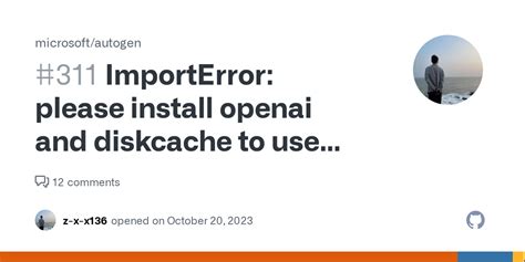 Importerror Please Install Openai And Diskcache To Use The Autogen Oai Subpackage Issue