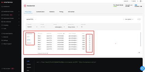 Configuring Smartproxy Proxy Dicloak
