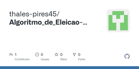 GitHub Thales Pires45 Algoritmo De Eleicao Main