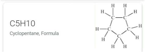 Cyclopentene Structural Formula