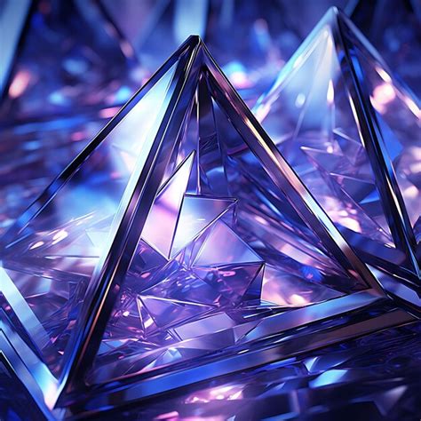Premium Photo Background Of Triangular Fractals Silver Material Laser