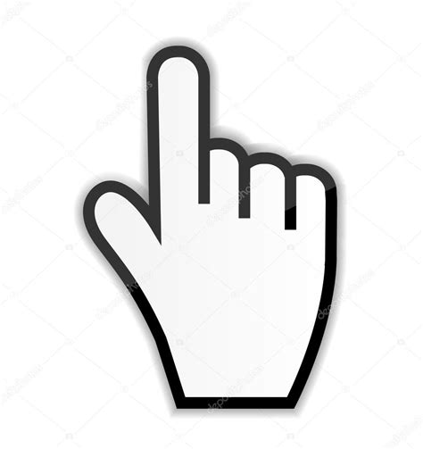 Mouse Hand Cursor Vector Illustration — Stock Vector © Yganko 34843787