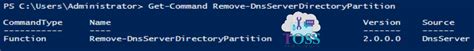 remove dnsserverdirectorypartition powershell cmdlets toss