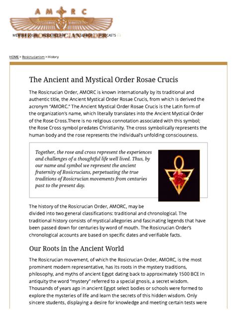 Rosicrucian Order History And Legacy Pdf Alchemy Rosicrucianism