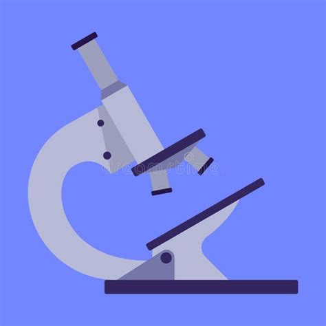 Microscope Vector Icon Science Lab Microscope Vector Illustration