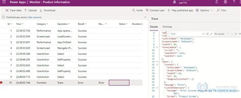 Track Canvas App Error In Power App Monitor Microsoft Dynamics 365