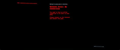 network error no connection game will not start no matter what i do