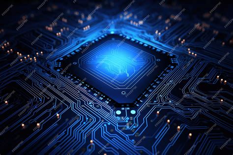 Premium Photo Circuit Board Background With Abstract Technology Chip Processor Central
