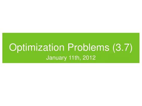 ppt optimization problems 3 7 powerpoint presentation free