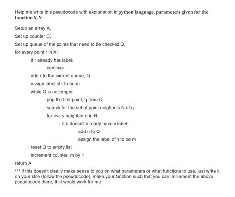 Solved Help Me Write This Pseudocode With Explanation In