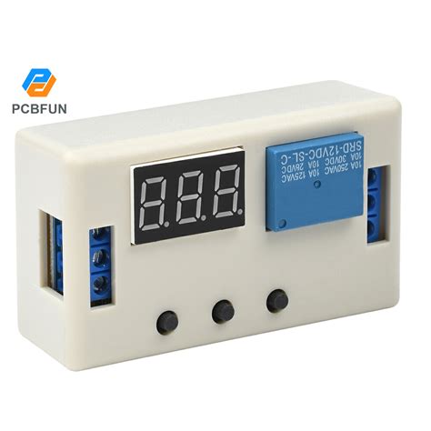 Pcbfun DC V Delay Timer Relay LED Digital Display Programmable Readout Multi Function Delay