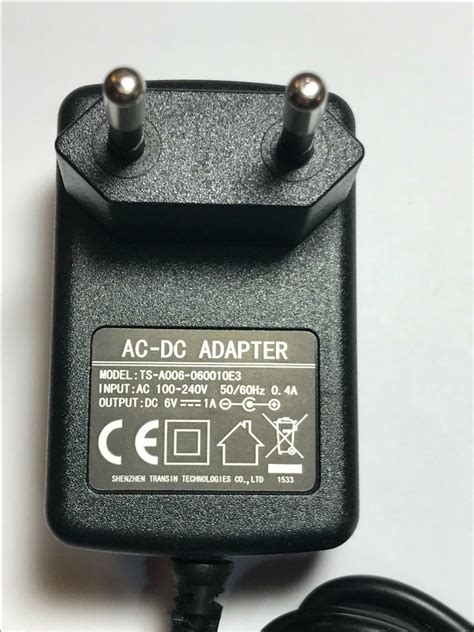 EU Replacement for 6V AC ADAPTOR for ADAPTER-S (60240HW5SW) for Omron ...