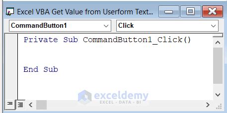 How To Use VBA To Get Value From Userform Textbox In Excel