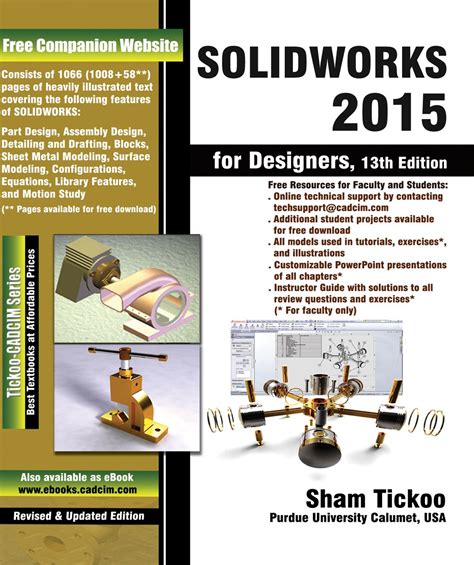 Amazon SolidWorks For Designers Prof Sham Tickoo Purdue Univ CADCIM