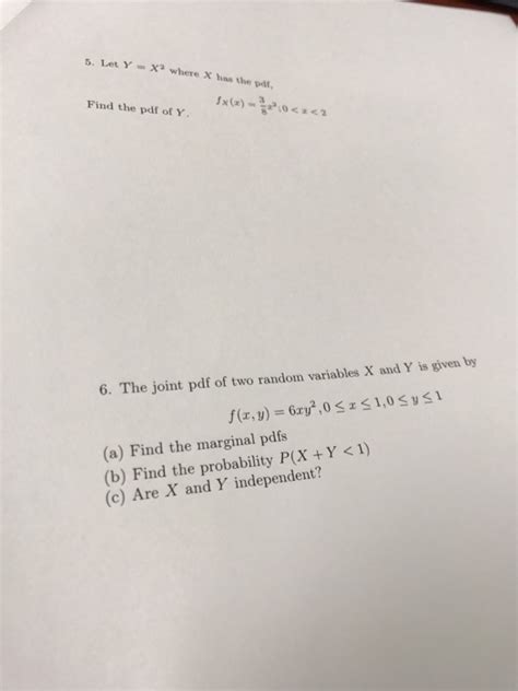 solved let y x 2 where x has the pdf f x x 3 8 x 2 0
