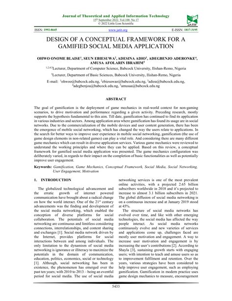 Pdf Design Of A Conceptual Framework For A Gamified Social Media Application
