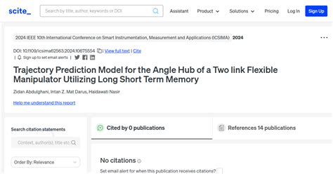 Trajectory Prediction Model For The Angle Hub Of A Two Link Flexible
