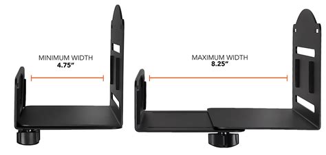 Mount It CPU Wall Mount Bracket Desktop Computer Tower Holder With Safety Straps Heavy Duty