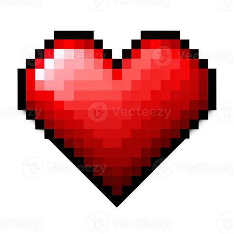 Encantador Píxel Corazón Gráfico Arte 53650737 Png