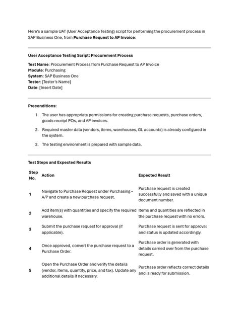 Uat Test Scripts Pdf Receipt Invoice