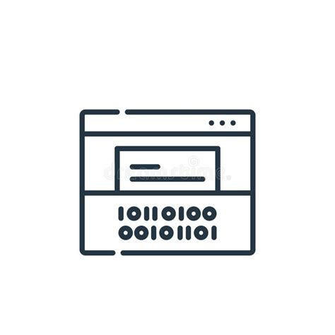 Hacker Vector Icon Isolated On White Background Outline Thin Line