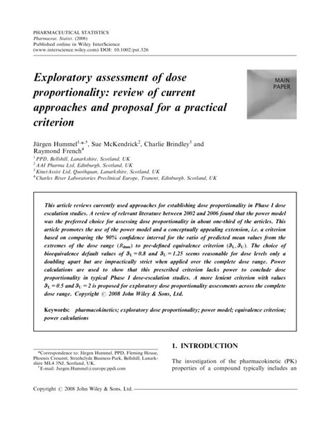 Article Dose Proportionality