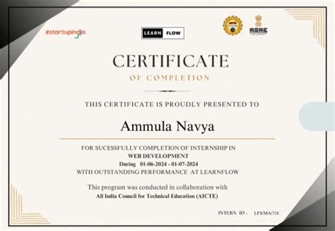 Completed My Web Development Internship At Learnflow Navya Ammula Posted On The Topic Linkedin