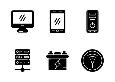 Computer And Hardware Vector Icon Set 19470086 Vector Art At Vecteezy