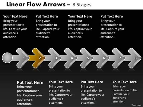 Linear Flow Arrow 8 Stages 29 PPT Images Gallery PowerPoint Slide Show PowerPoint