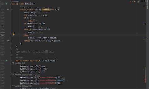 solved complete the recursive method tobase12 below