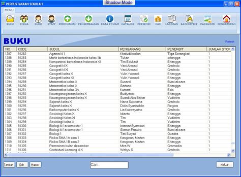 Program Aplikasi Perpustakaan Sekolah