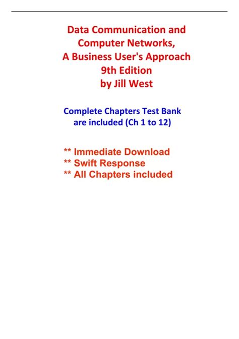 Test Bank For Data Communication And Computer Networks A Business User