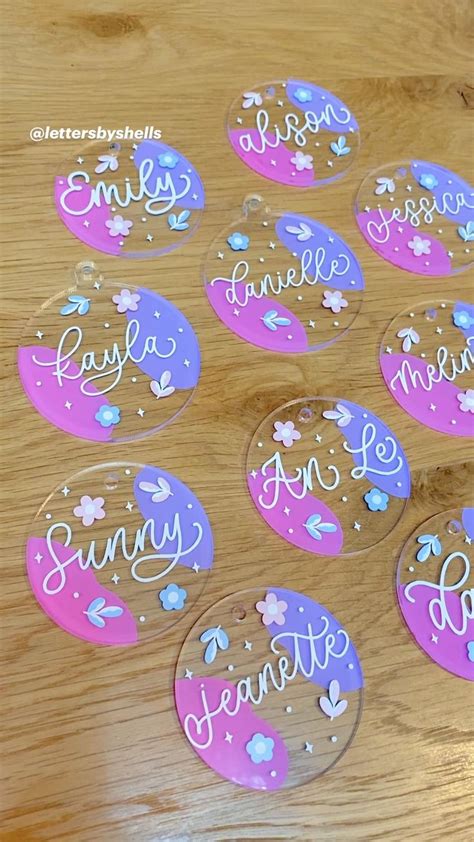 Ideas For Diy Name Tags By Lettersbyshells 💖