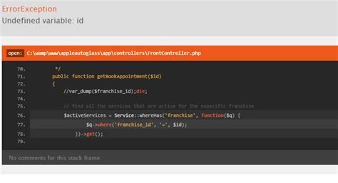 Laravel 4 ErrorException Undefined Variable Stack Overflow