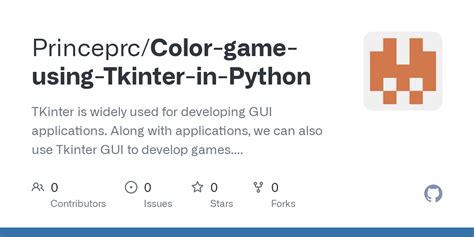GitHub Princeprc Color Game Using Tkinter In Python TKinter Is