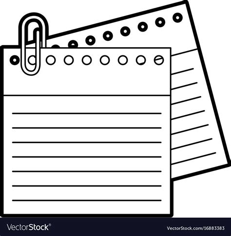 Notebook Sheet With Metal Click Royalty Free Vector Image