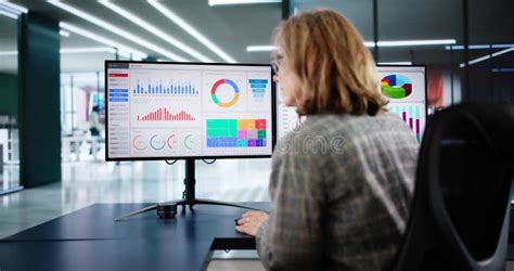 Data Analyst Using Data Analytics Kpi Stock Image Image Of Business Caucasian 341301155