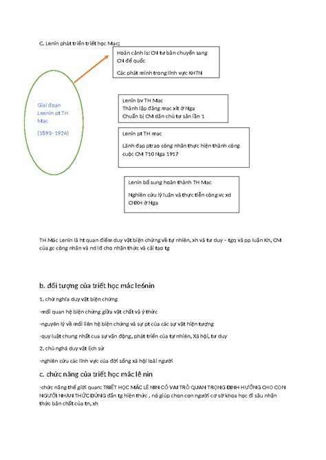 Mac Lênin C Lenin Phát Triển Triết Học Mac Th Mác Lenin Là Ht Quan điểm Duy Vật Biện Chứng
