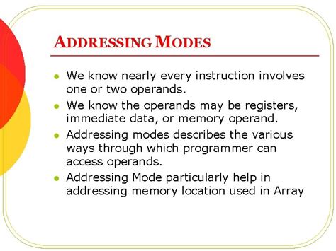 Microprocessor And Assembly Language Lecture5 Addressing Modes Muhammad