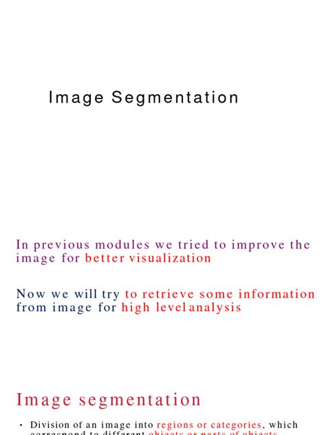 Image Segmentation Module 4 Pdf Gradient Multidimensional Signal Processing