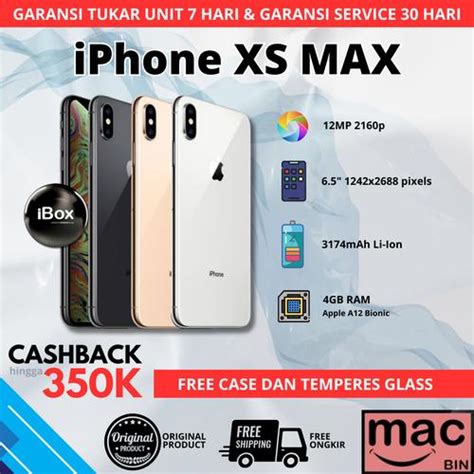 Jual Ibox Iphone Xs Max Dual Nano Gb Gb Gb Second Xs Gb Ex Ibox Kota
