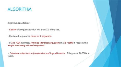 Scoring Schemes In Bioinformatics Blosum Pptx Genetics Science
